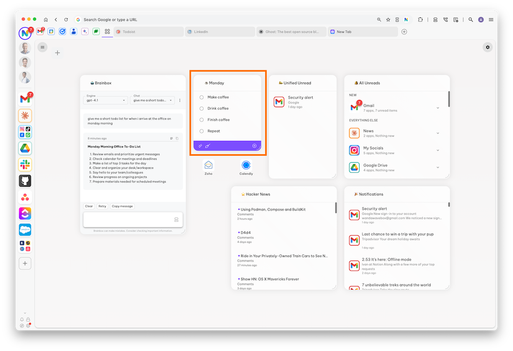 Widget: Tasks